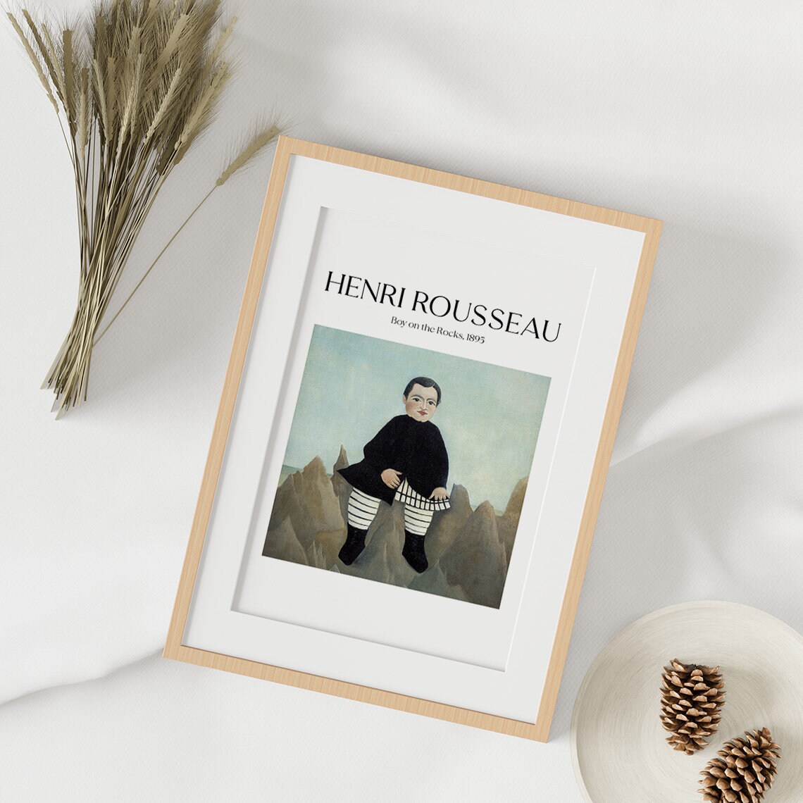 Henri Rousseau Boy on the Rocks Printable Wall Art - Etsy