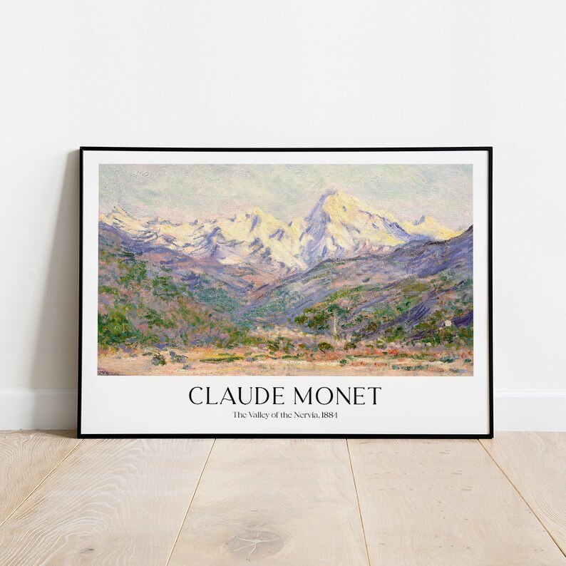Claude Monet the Valley of the Nervia Printable Wall Art Digital ...