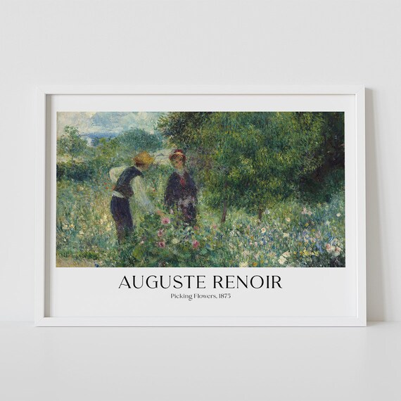 Auguste Renoir Picking Flowers Printable Wall Art | Etsy