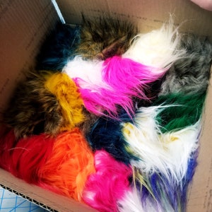 3 Lbs. Random Faux Fur Colors Textures and Lengths - Mystery Box - FREE ...