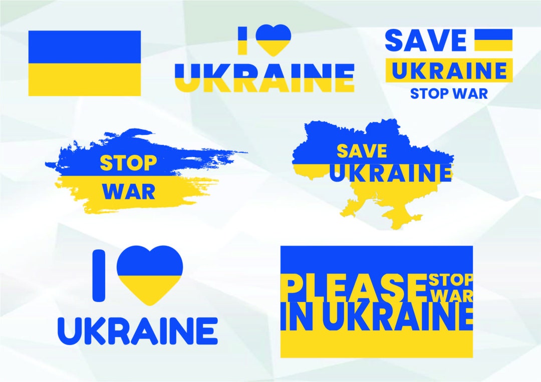Ukraine, War, Peace, Slava Ukraini Svg, Ai, Eps, Png, Pdf Files - Etsy