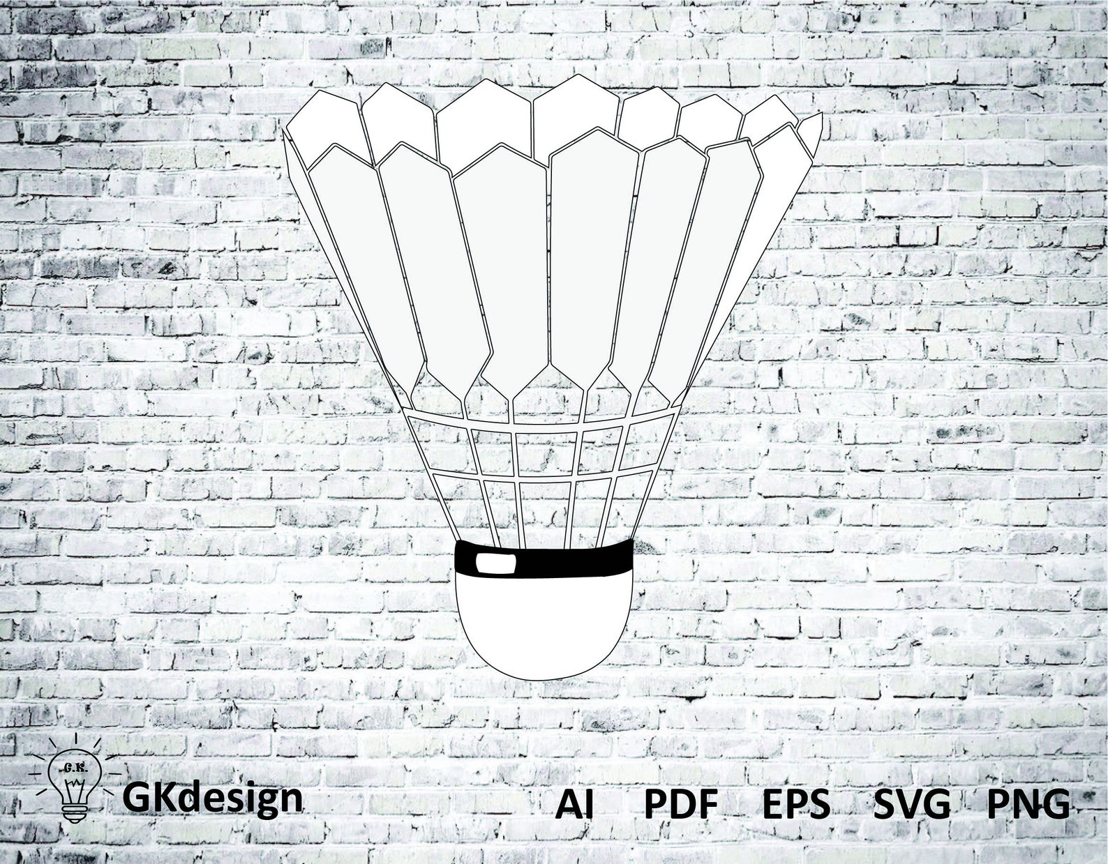 Badminton Shuttlecock SVG, PDF, EPS, Ai, Png - Etsy