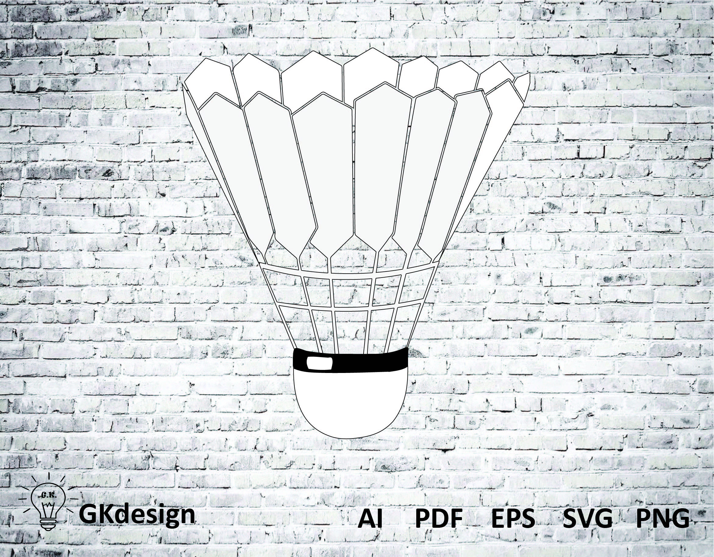Badminton Shuttlecock SVG, PDF, EPS, Ai, Png - Etsy