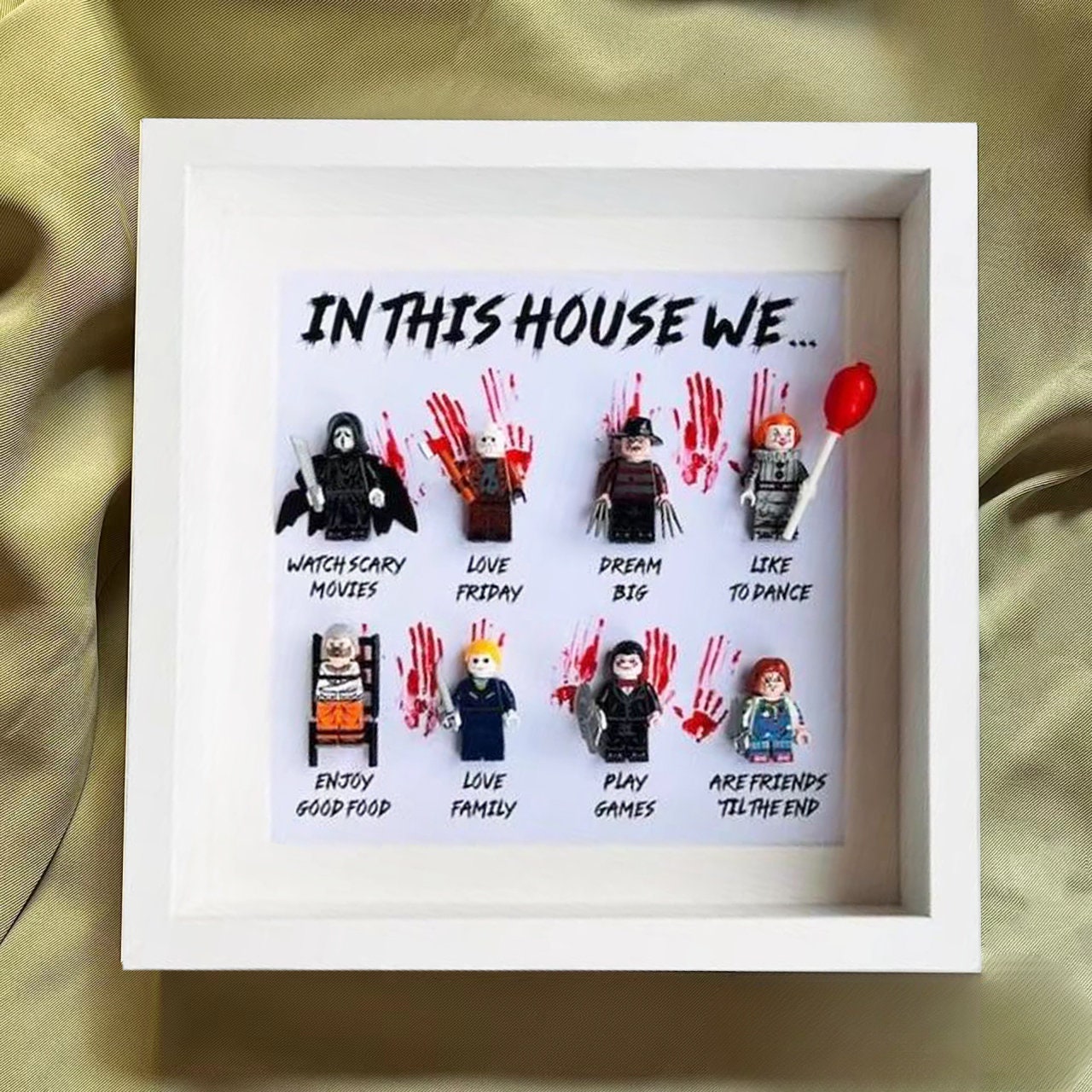 In This House We Horror Gift Frame handmadehalloween Scary Movie ...