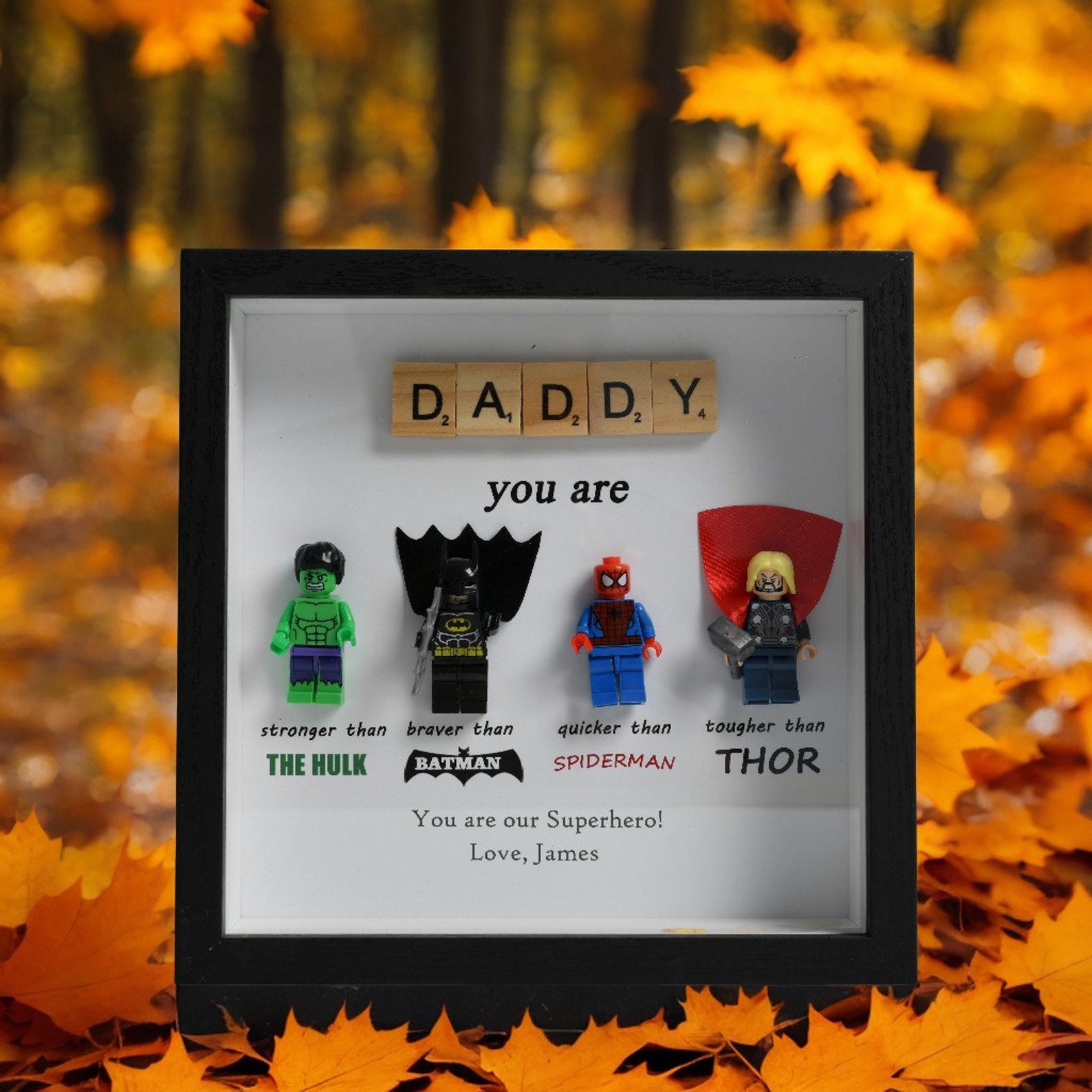 Personalized Father's Day Photo Frame, You Are My Superhero, Gift for ...