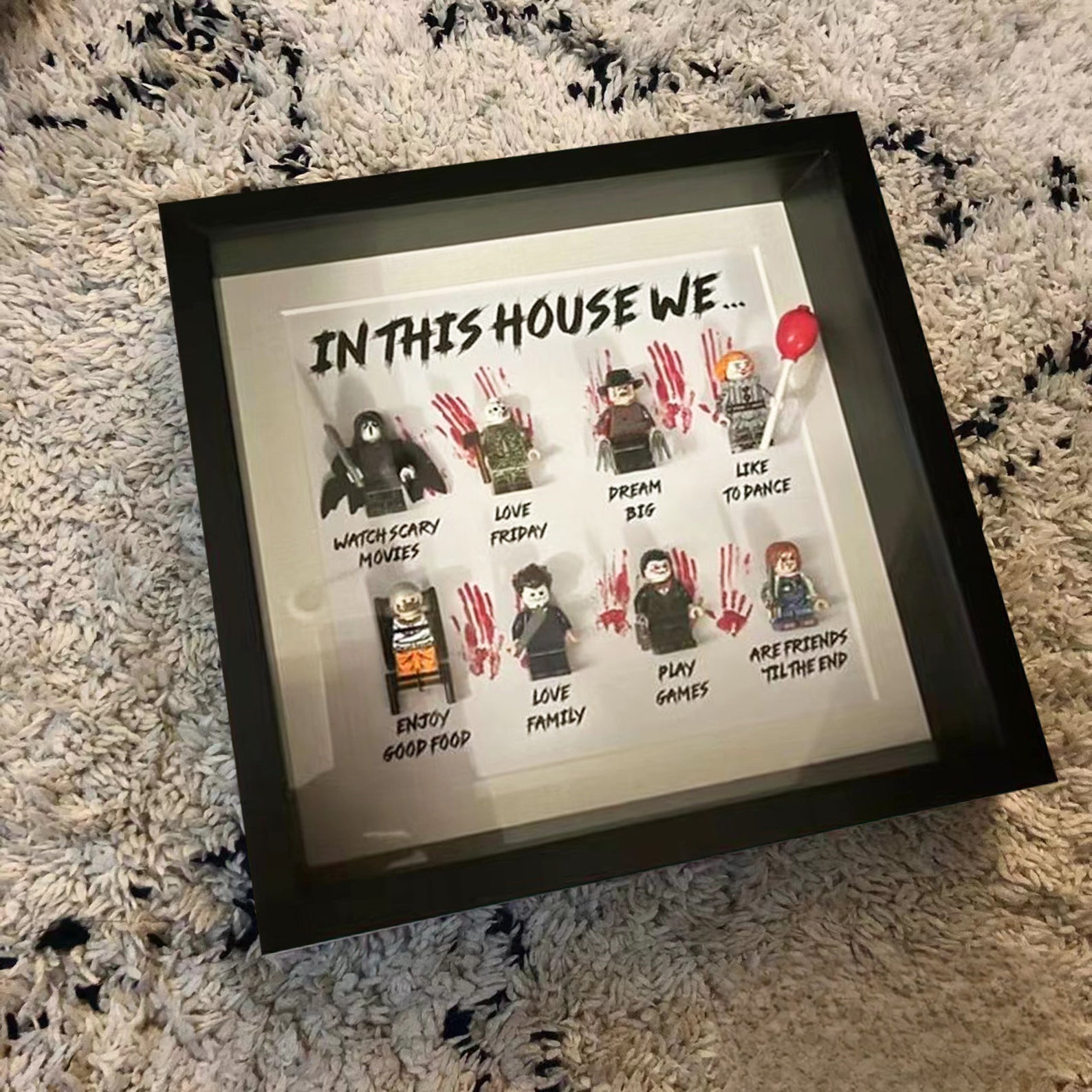 In This House We Horror Gift Frame handmadehalloween Scary Movie ...