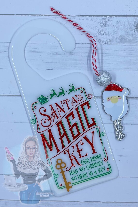 Santa's Magic Key and Door Hanger Christmas Decor Kids - Etsy