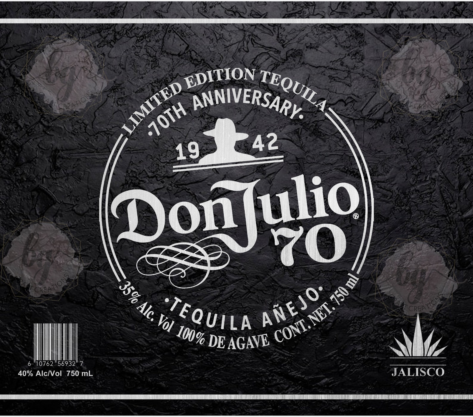 Don Julio Tequila 70, Template for 20oz Straight SKINNY TUMBLER ...