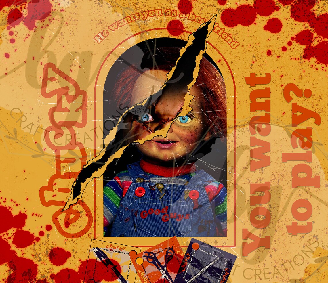 Chucky Childs Play Tumbler Sublimation Design Chucky Toy Box 20oz ...