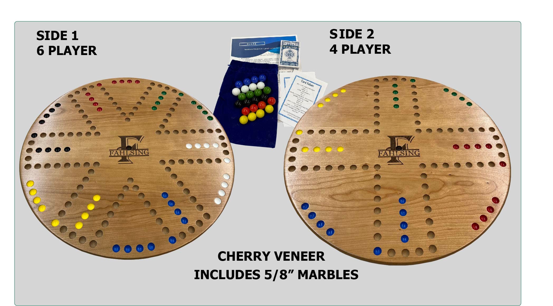 Marbles Board - Beautiful Cherry Marbles and Card Game - Etsy