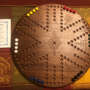 Marbles Game Double Sided 46 Player Marbles and Card Game - Etsy