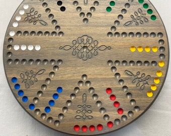 Marbles Game Double Sided 46 Player Marbles and Card Game - Etsy