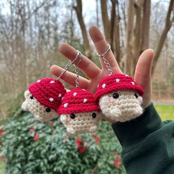 Mushroom Keychain - Etsy