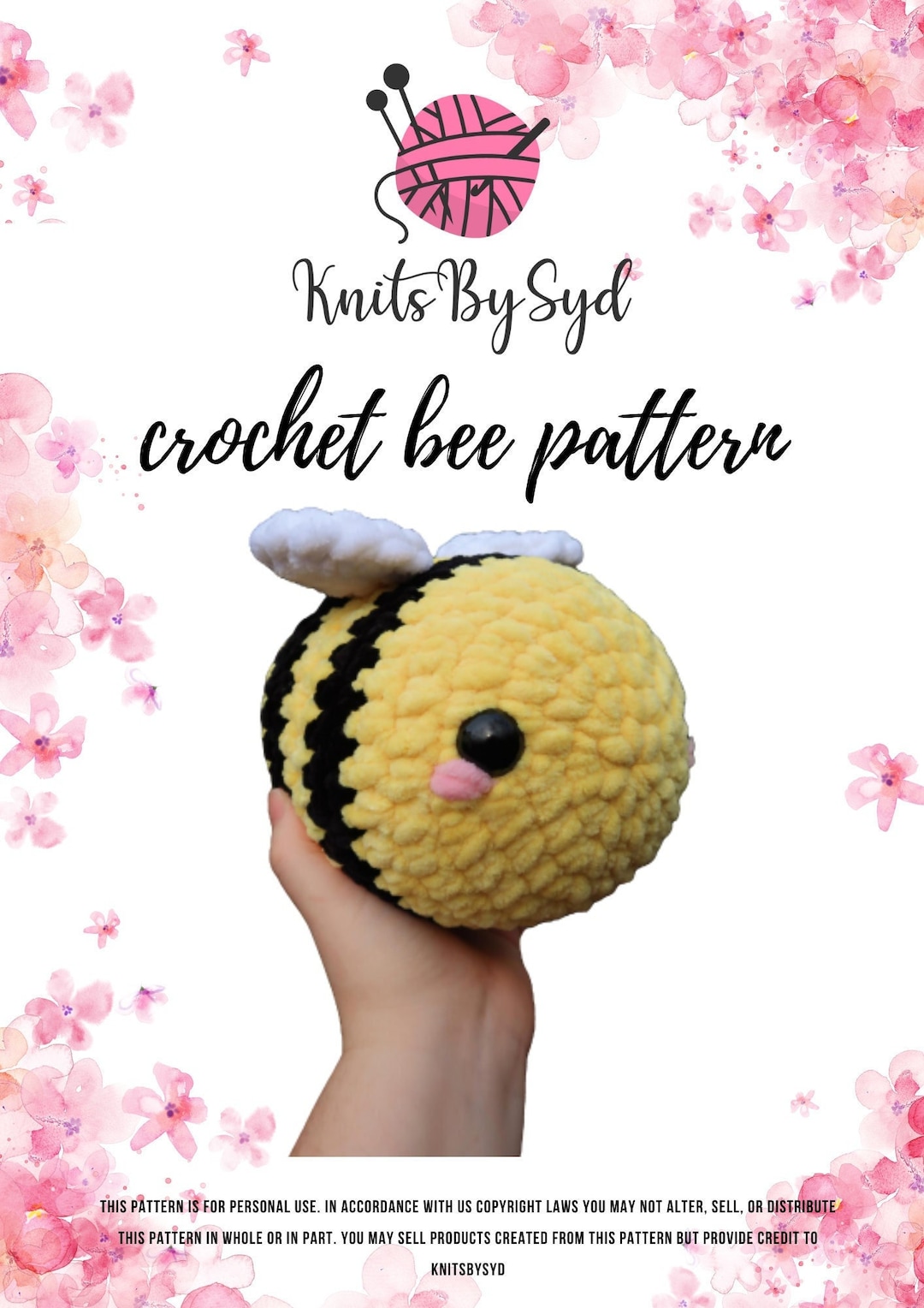 Crochet Bee Pattern (PDF Pattern Download *not a Physical Item*) - Etsy