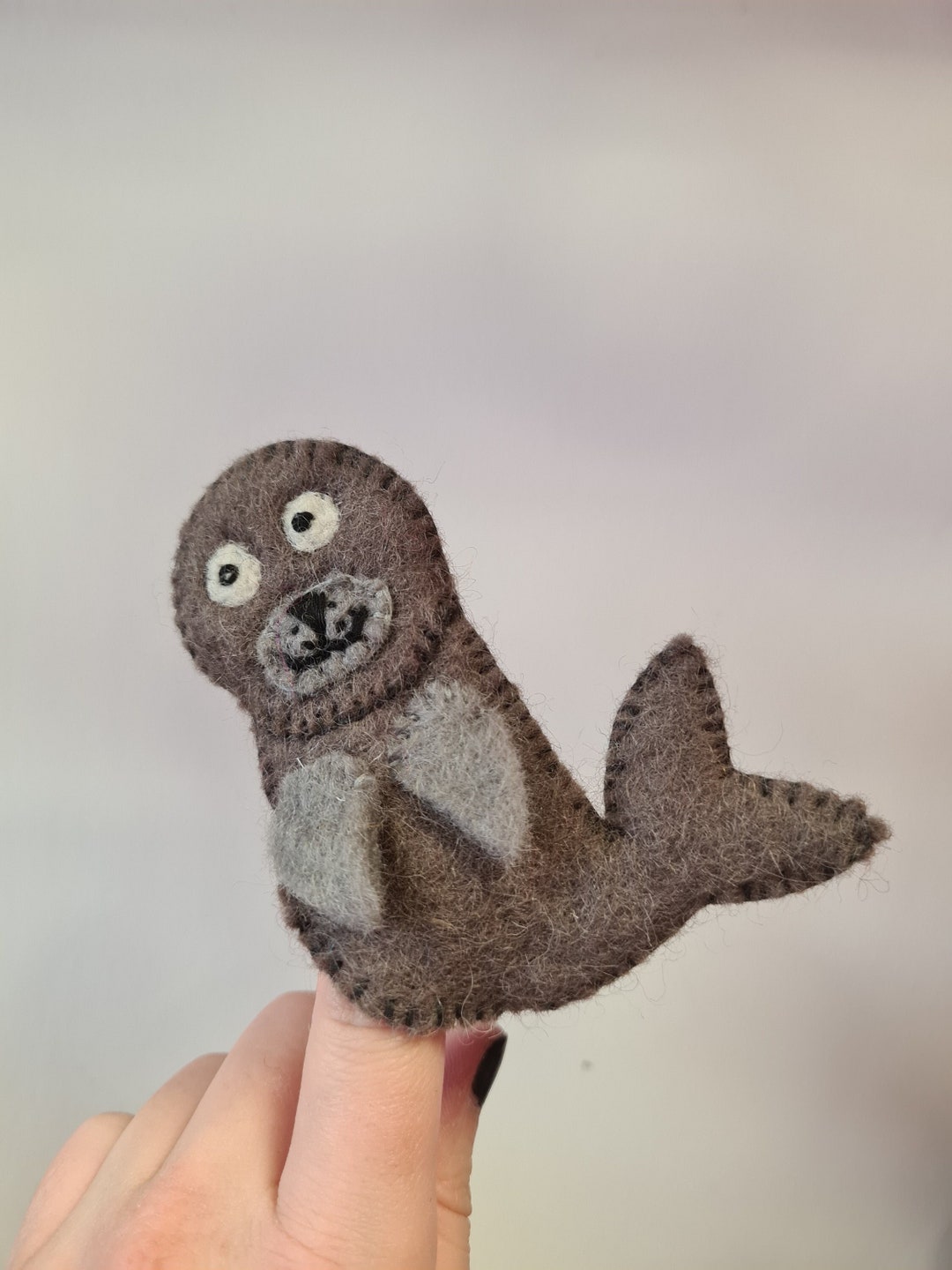 Grey Seal Finger Puppet • Kids Storytelling Toy • Lovely Unisex Gift ...