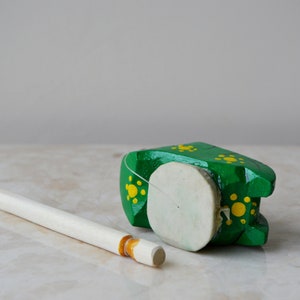 Realistic Frog Noise Instrument • Hand Carved Wooden Frog Croaking Drum ...