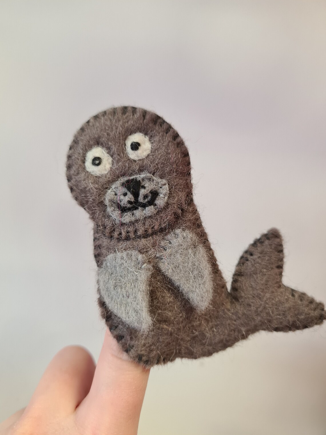 Grey Seal Finger Puppet • Kids Storytelling Toy • Lovely Unisex Gift ...