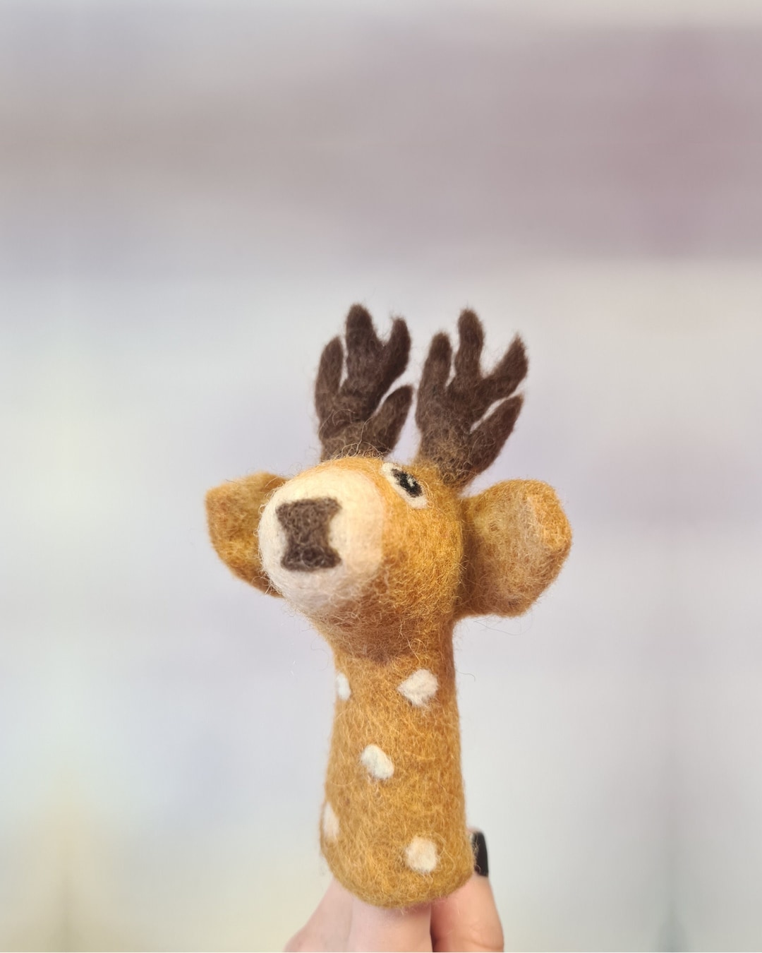 Tan Brown Deer Finger Puppet • Kids Storytelling Toy • Lovely Unisex ...