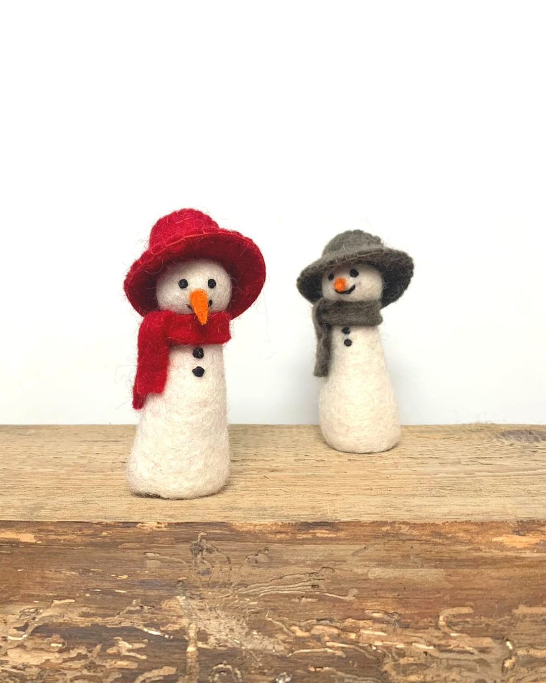Snowman Finger Puppet With Hat and Scarf • Christmas Toy • Lovely ...