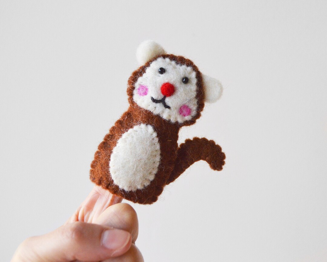 Cheeky Monkey Finger Puppet • Handmade Cute Felt Toy • Kids Unisex ...