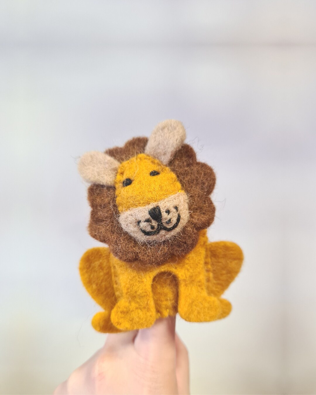 Yellow Lion Finger Puppet • Kids Storytelling Toy • Lovely Unisex Gift ...