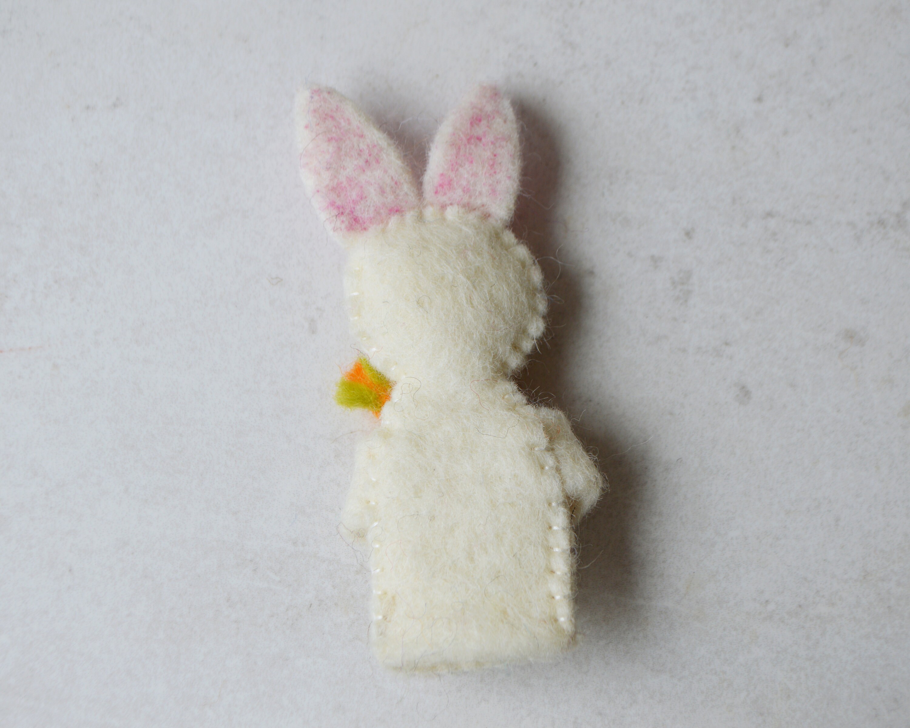 Rabbit Finger Puppet Handmade Cute Felt Toy Bunny Carrot | Etsy