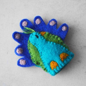 Peacock Finger Puppet • Handmade Cute Felt Toy • Kids Unisex ...