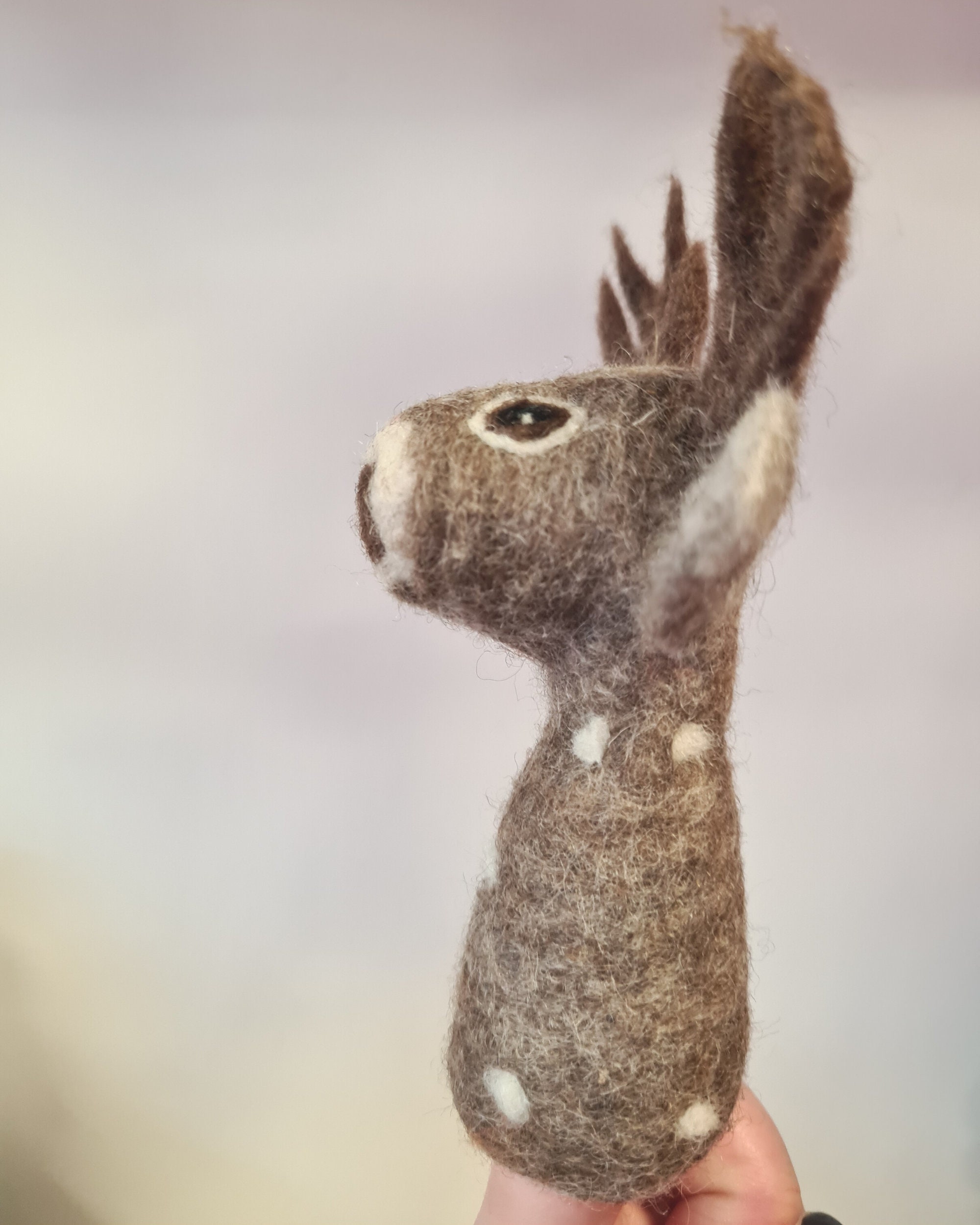 Grey Deer Finger Puppet Kids Storytelling Toy Lovely - Etsy