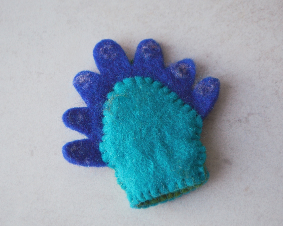Peacock Finger Puppet • Handmade Cute Felt Toy • Kids Unisex ...