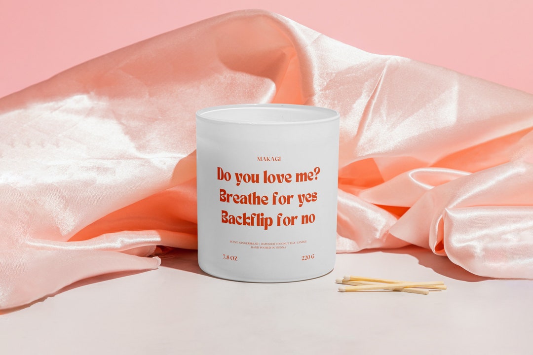 Scented Candle in a Glass Do You Love Me, Valentine's Day Gift for Him ...