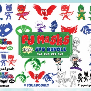Pj Masks Svg Pj Masks Png SVG Bundle LAYERED Cricut - Etsy