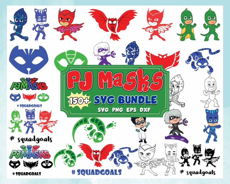 Pj Masks Svg Pj Masks Png SVG Bundle LAYERED Cricut - Etsy