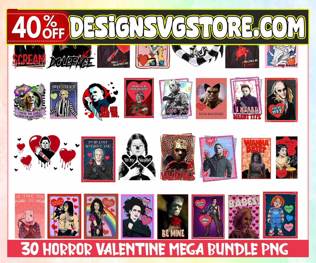 Horror Valentine Bundle Nightmare Before Christmas Horror - Etsy