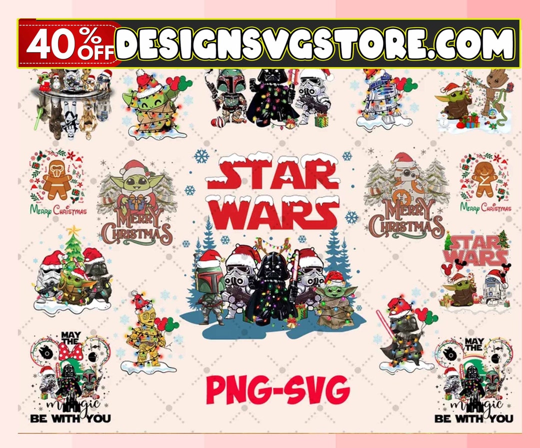 Star Wars Christmas Pngbaby Yoda Christmas Pngdis-ney - Etsy