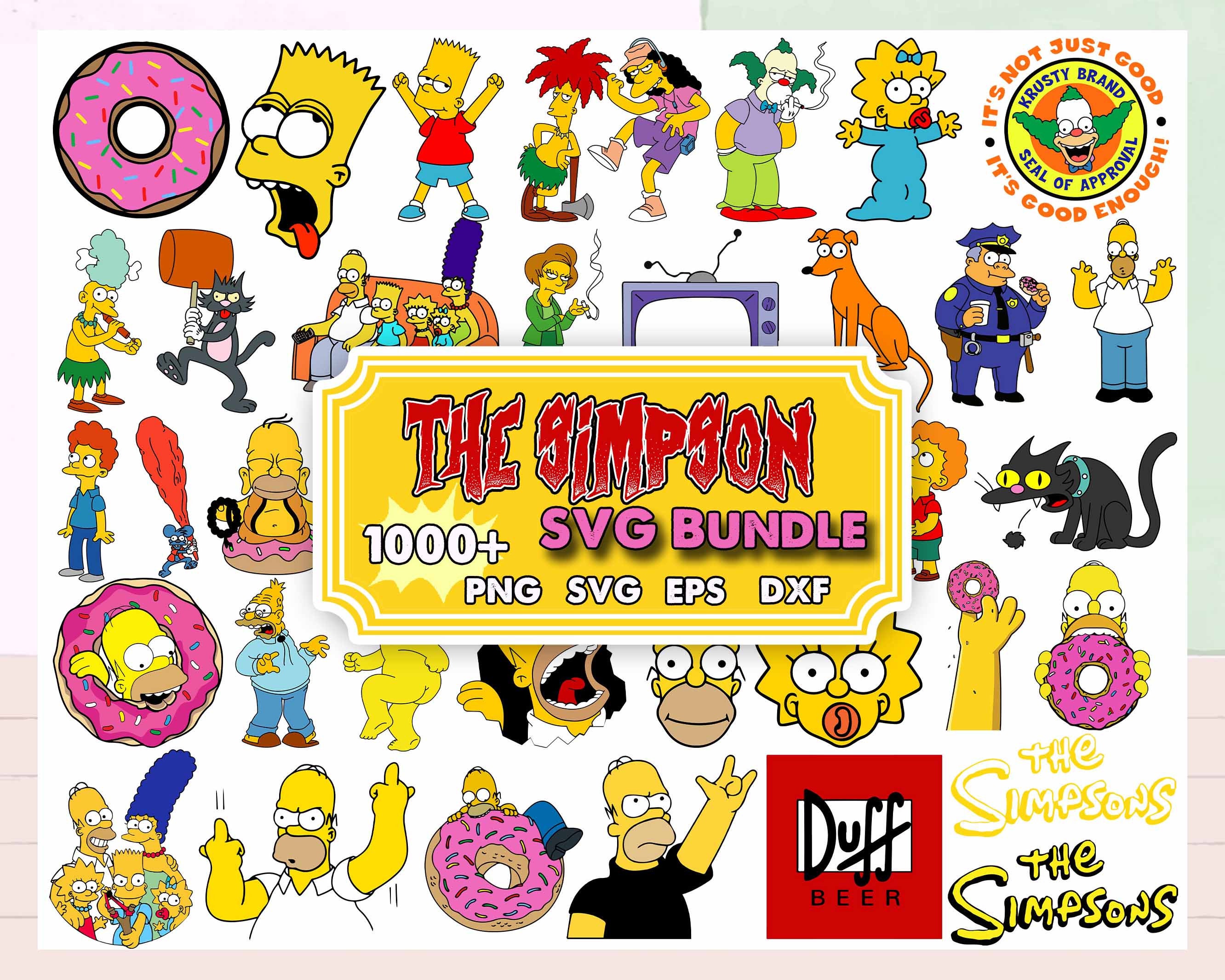 The Simpsons SVG Simpsons Birthday Invitation SVG Layered - Etsy