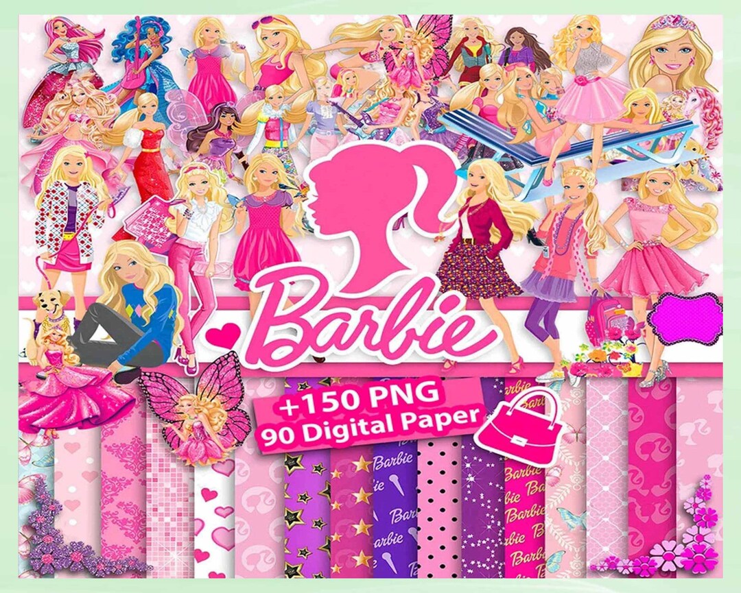 Barbie Digital Papers scrapbook Barbie Designs - Etsy