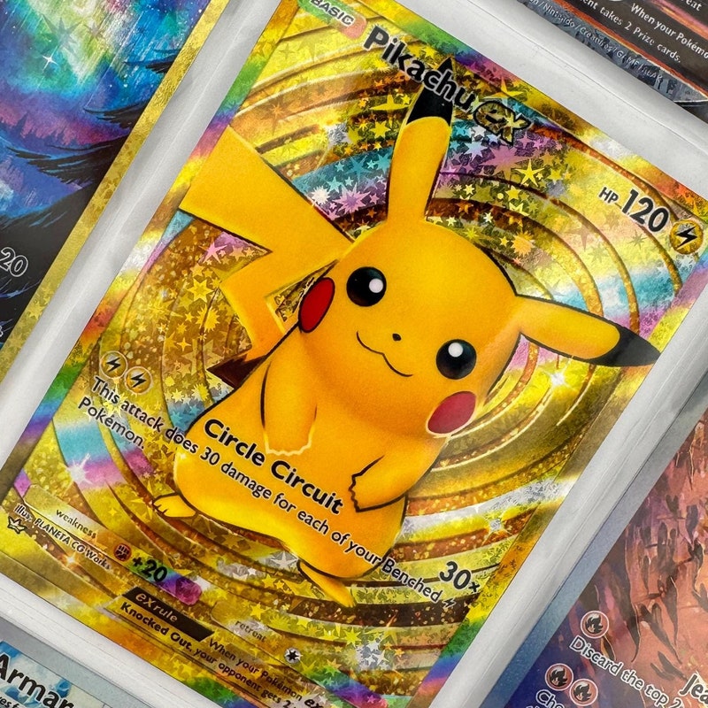 Gold Pikachu Card - Etsy
