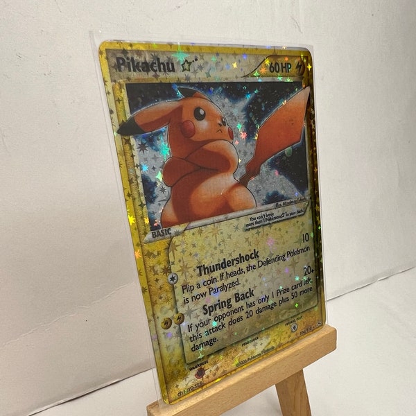 Gold Pikachu Card - Etsy