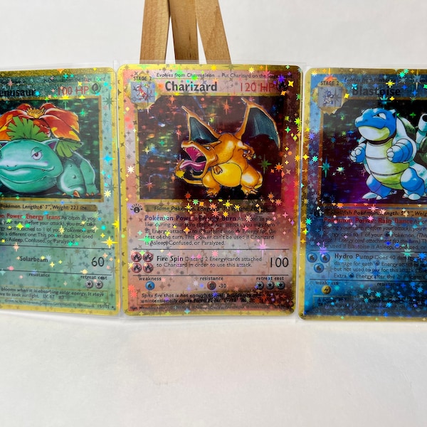 Blastoise Venusaur Charizard Trio Card - Etsy