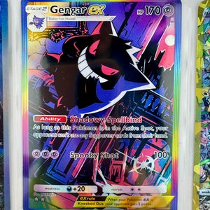 Unofficial Gengar Ex Rainbow TCG Pocket Full Art Plastic Picture Binder ...