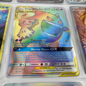 Unofficial Rainbow Gengar Mimikyu GX 186/181 Plastic Picture Binder ...