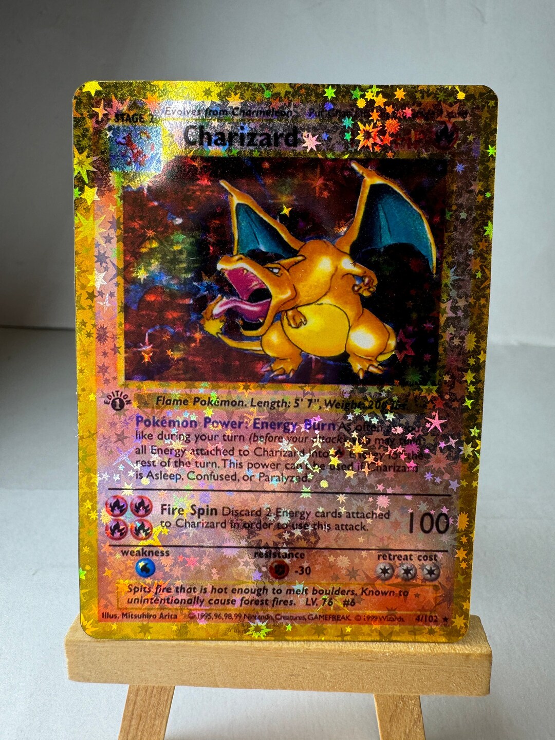 Unofficial Artist Made Charizard 4/102 1st Edition Shadowless Sudomon ...