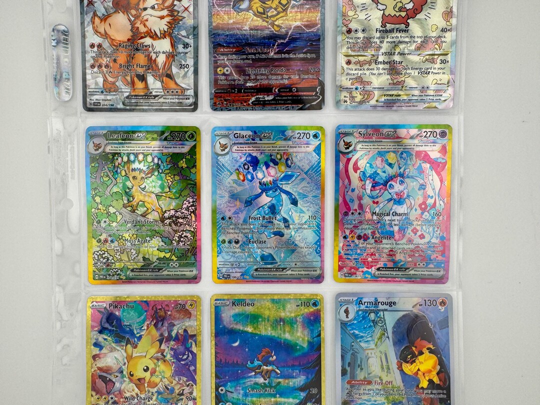 Unofficial Leafeon Ex 144 Glaceon Ex 150 Sylveon Ex 156 3pc Plastic ...