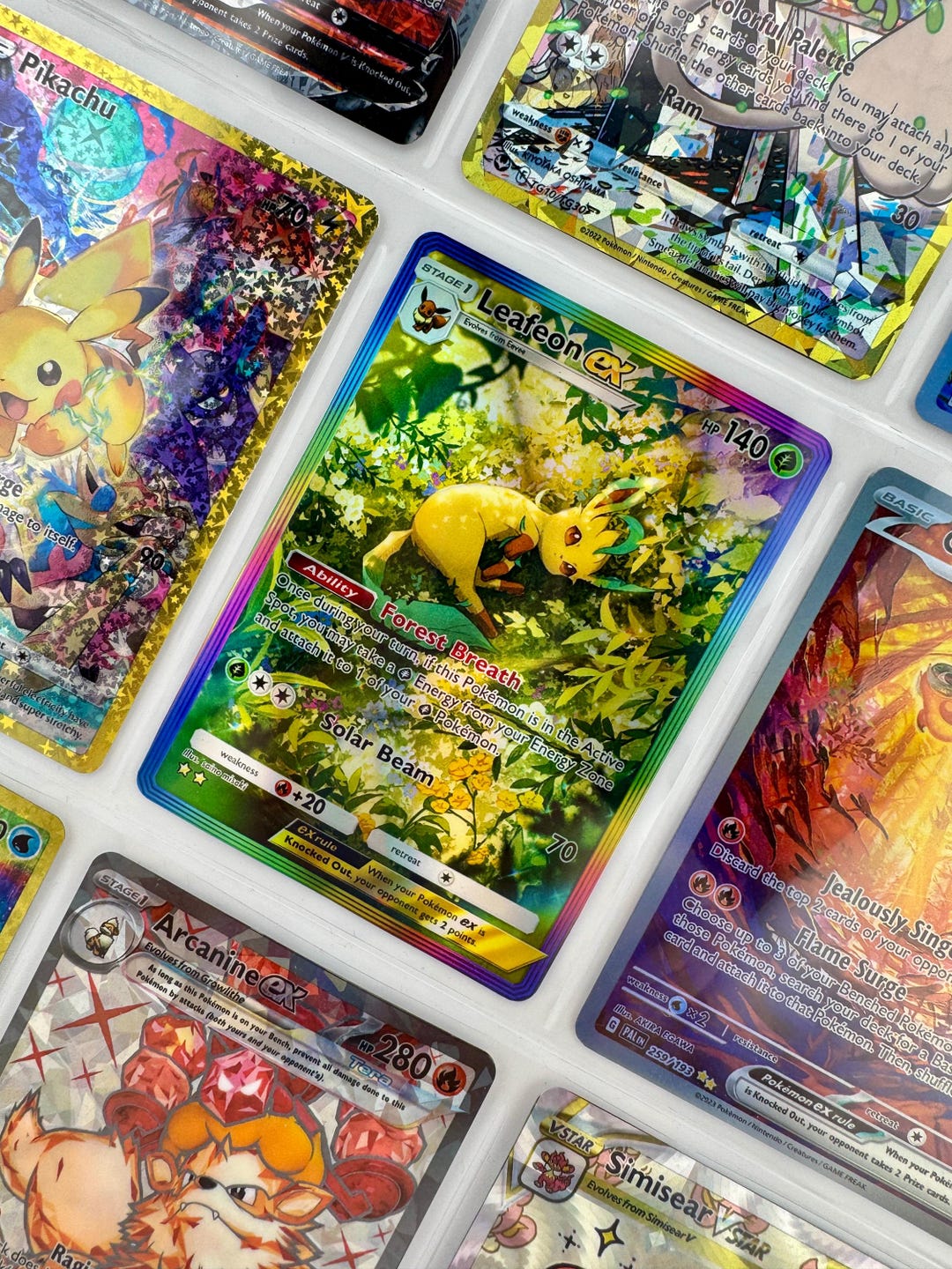 Unofficial Leafeon Ex Rainbow TCG Pocket Full Art Plastic Picture ...