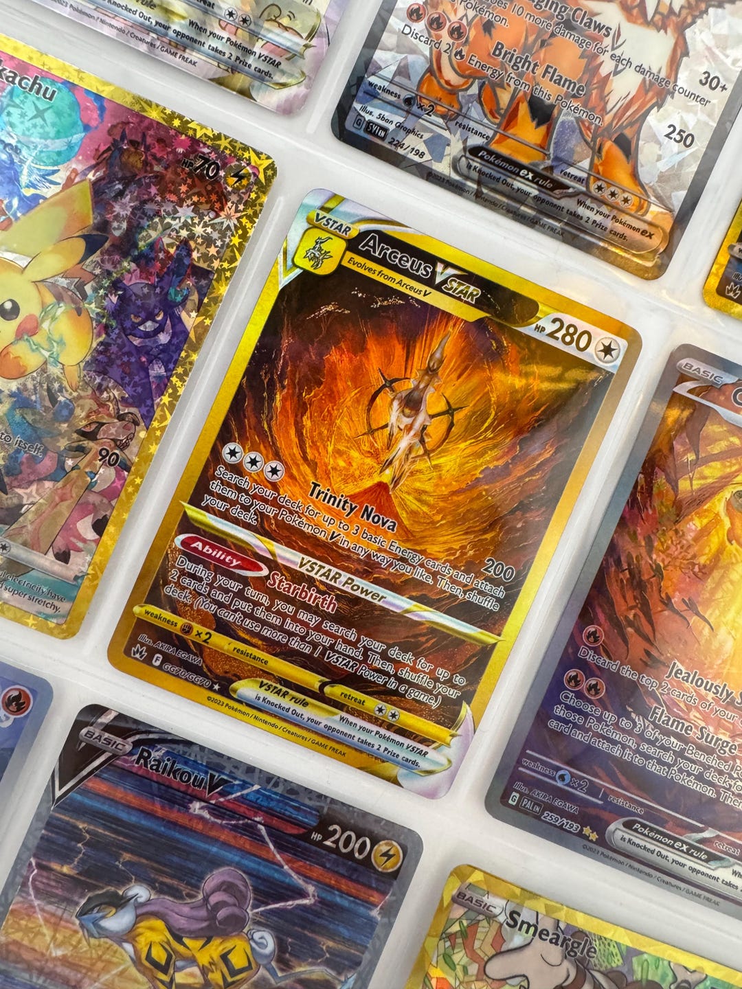 Unofficial Arceus VSTAR GG70/GG70 Full Art Plastic Picture Binder Page ...