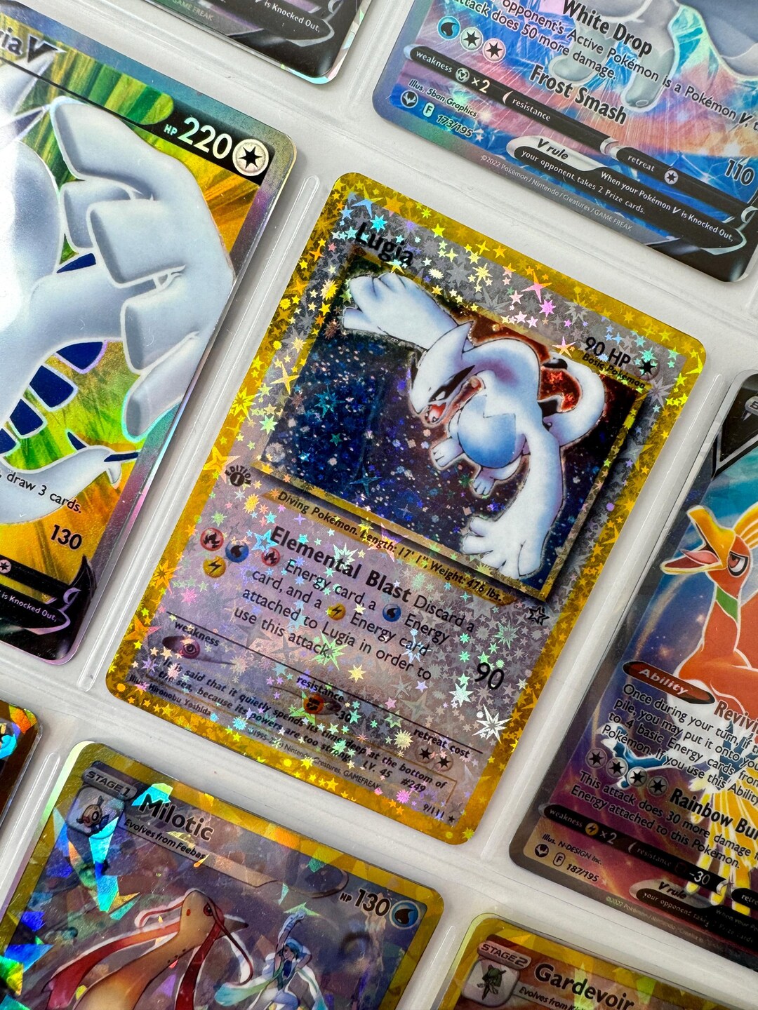 Unofficial Lugia 9/111 Binder Display Place Holder Plastic Picture Card ...