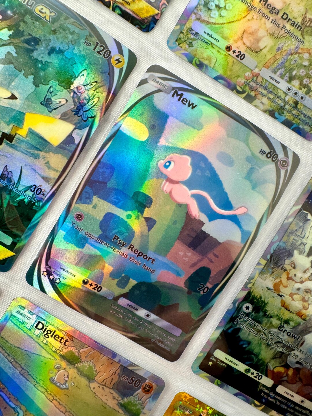 Unofficial TCG Pocket Mew Full Art Immersive Binder Display Place ...