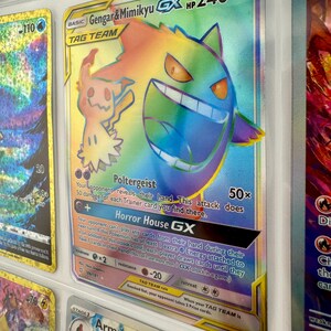 Unofficial Rainbow Gengar Mimikyu GX 186/181 Plastic Picture Binder ...