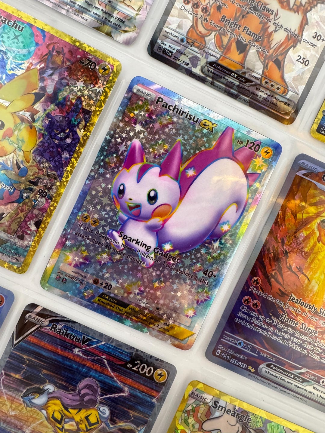 Unofficial Shiny Pachirisu Ex TCG Pocket Full Art Plastic Picture ...