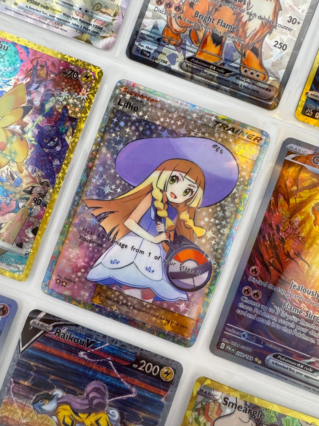 Unofficial Lillie Trainer TCG Pocket Full Art Plastic Picture Binder ...